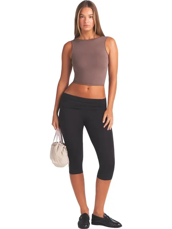 SKIMS Cotton Jersey Tie Back Tank Top - Amethyst