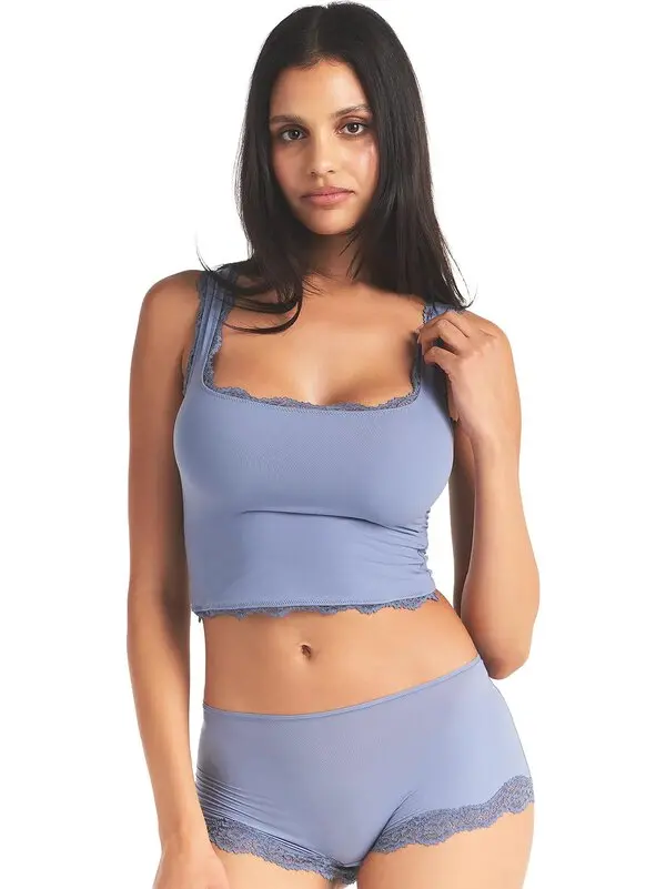 SKIMS Fits Everybody Lace Tank Top - Slate Tonal