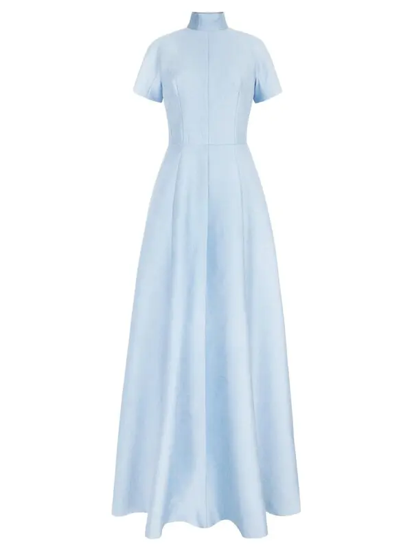 EMILIA WICKSTEAD Icy Embossed Cloque Gown - Blue