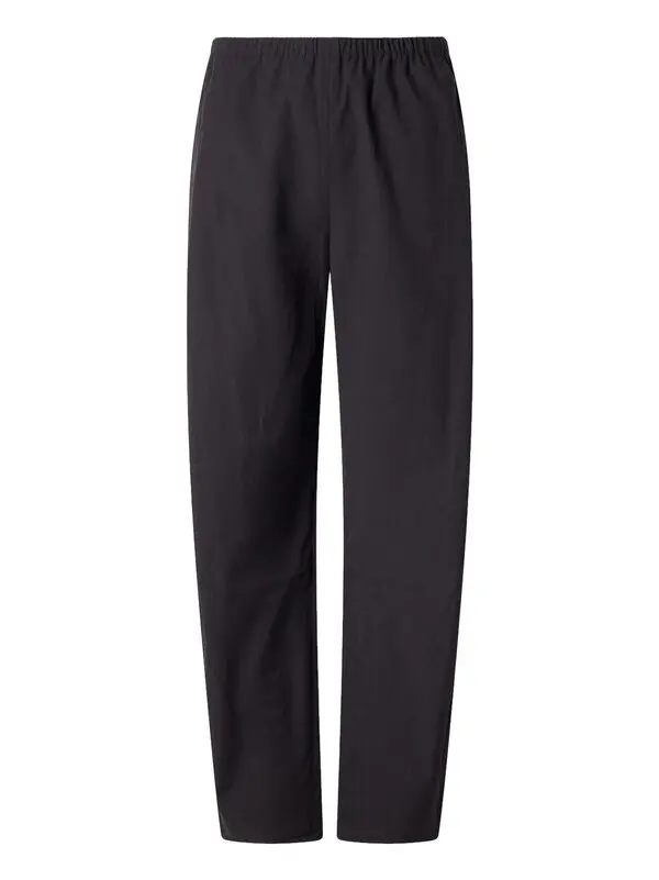LA LIGNE Colby Cotton-poplin Wide-leg Pants - Black