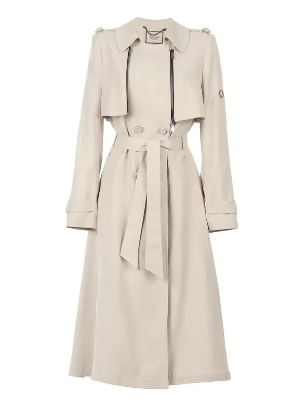 LUNA FASHION HOUSE Kim Classic Long Coat - Beige
