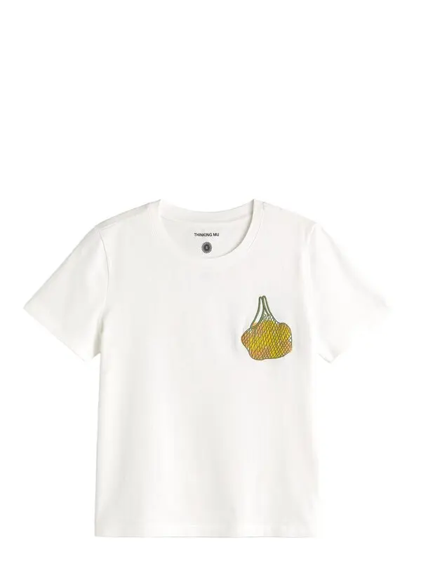 THINKING MU Embroidered Limes T-shirt - White