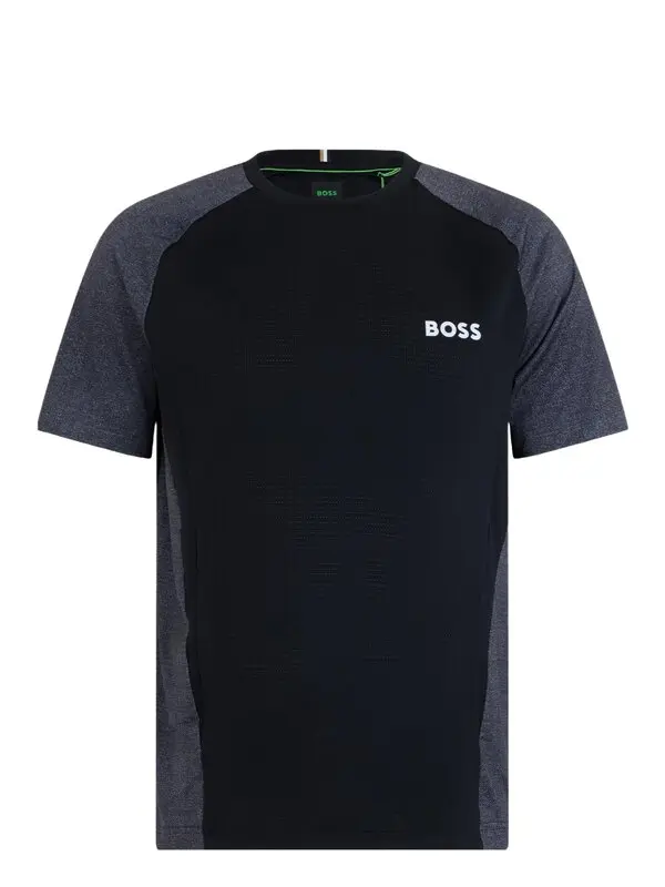 Hugo Boss Panelled Raglan-sleeved T-shirt - Black