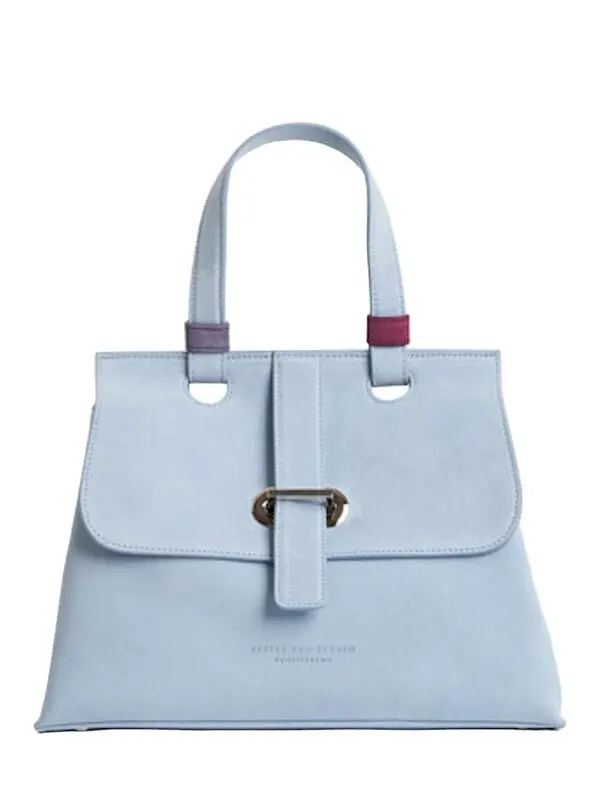 HESTER VAN EEGHEN Barnina Suede Cielo Handheld Bag - Blue