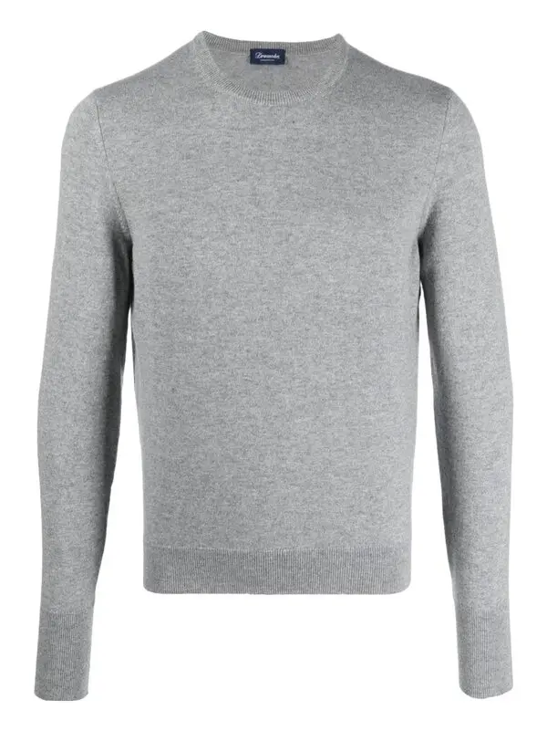DRUMOHR Crew Neck Knitted Sweater - Gray