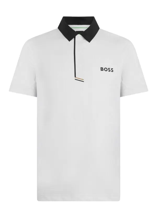 Hugo Boss Collared Short-sleeved Polo Shirt - White