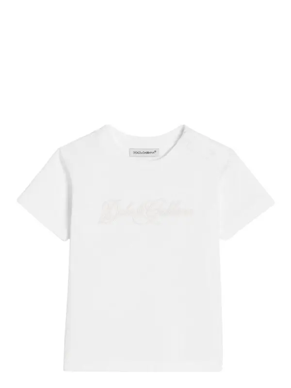 Dolce & Gabbana Jersey T-shirt With Logo - White