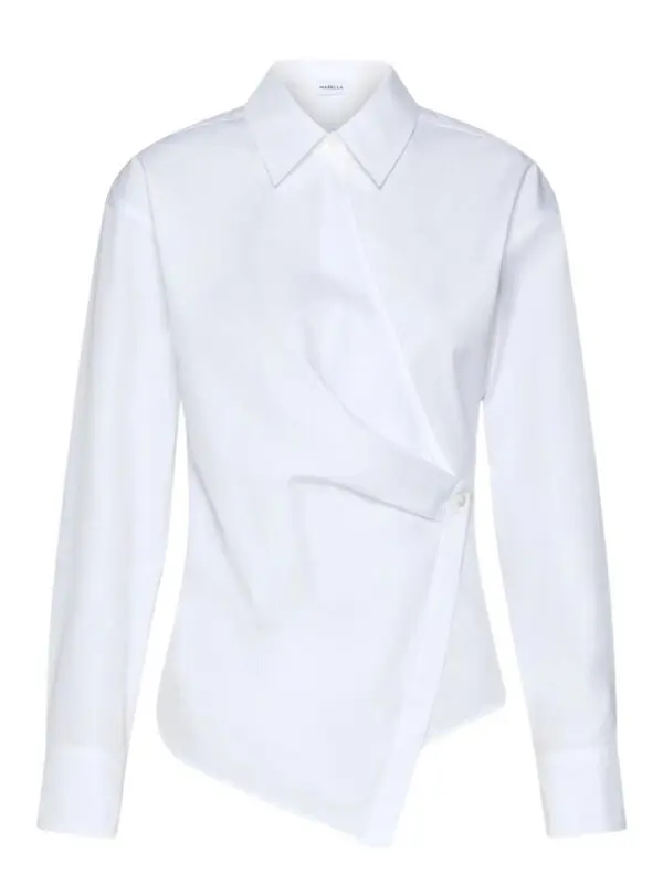 Marella Long-sleeve Button-up Shirt - White