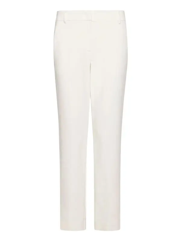 Marella Tailored Stretch Trousers With Belt Loops - White