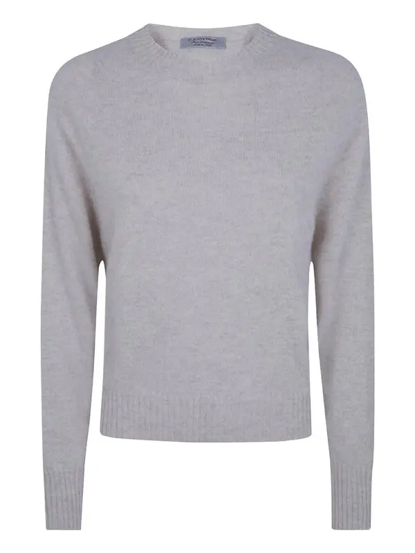 D.exterior Cashmere Crew Neck Sweater - Gray