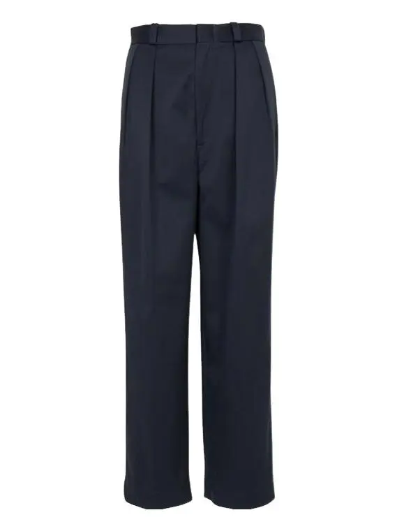 Nanamica Wide-leg Twill Casual Pants - Navy Blue