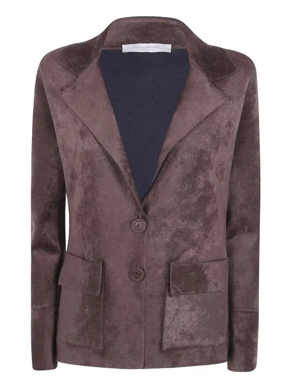 D.exterior Single-breasted Blazer - Brown