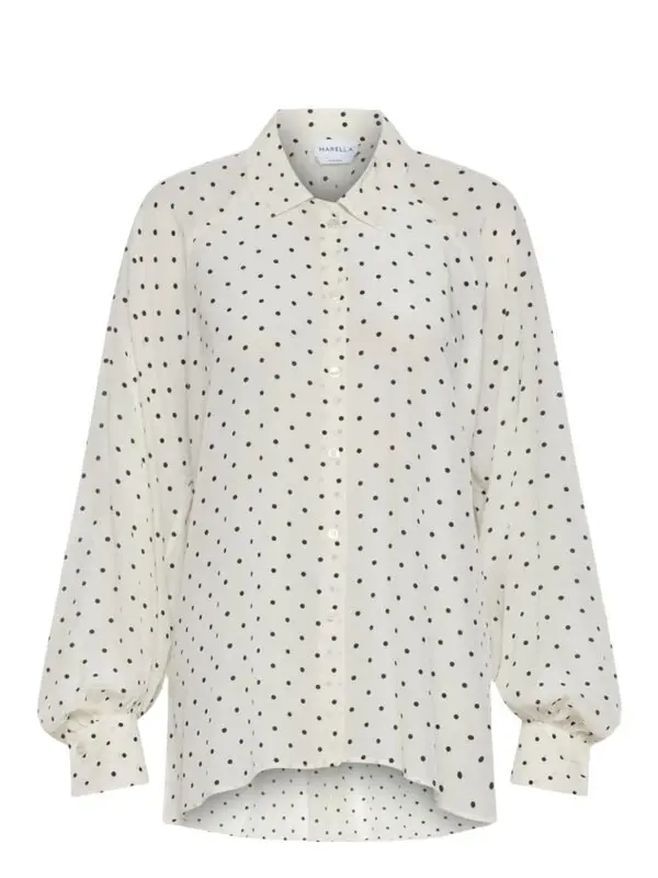 Marella Printed Long-sleeve Shirt - White
