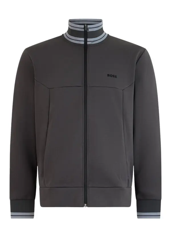 Hugo Boss Panelled Zip-up Track Jacket - Black