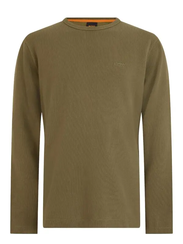 Hugo Boss Crew Neck Long-sleeved T-shirt - Khaki