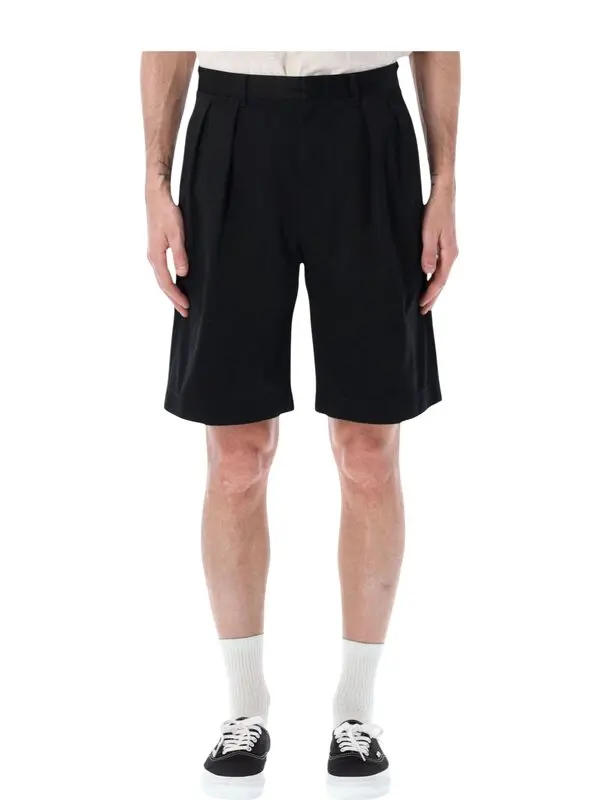 Nanamica Pleated Wide-leg Shorts - Black