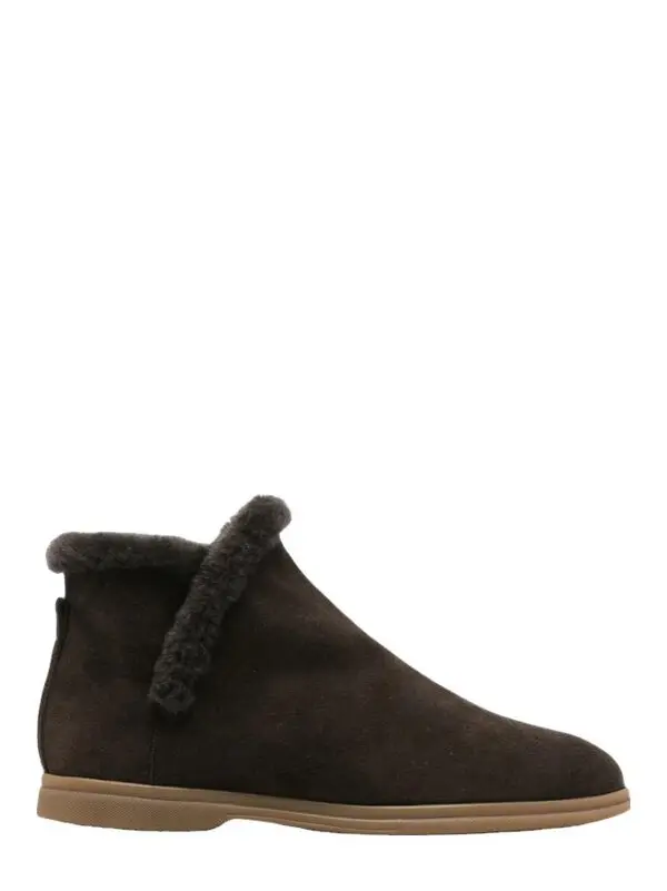 HENDERSON BARACCO Flat Suede Ankle Boots - Brown