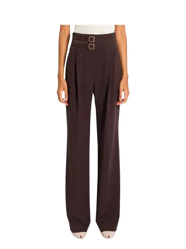 Marella Maranta High-waist Wide-leg Pants - Brown