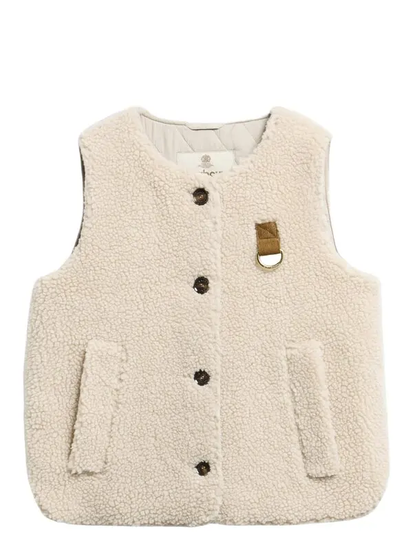 Barbour Bowes Fleece Gilet - Off-white