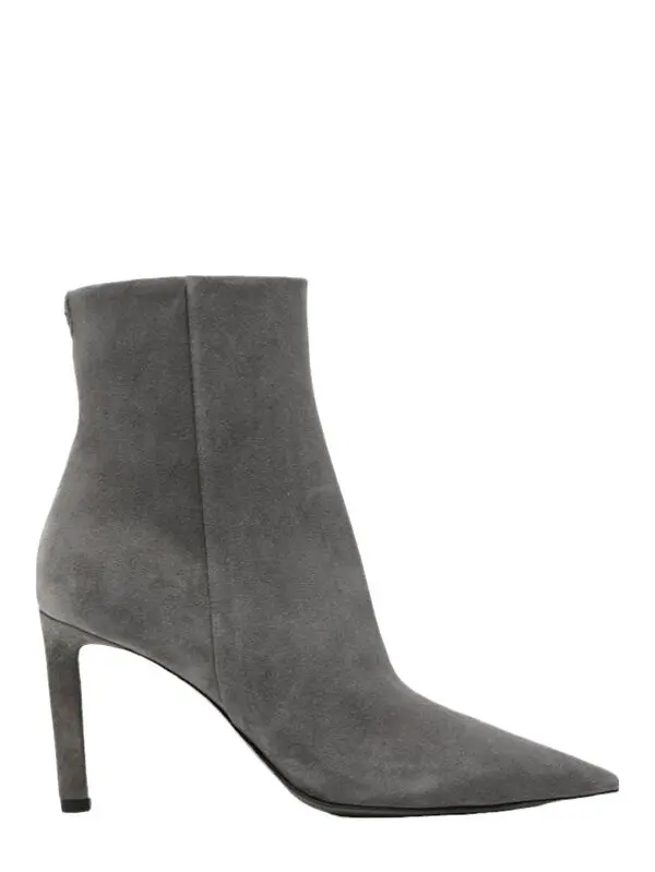 JIMMY CHOO Frankie Ab Pointed-toe Stiletto-heel Ankle Boots - Grey