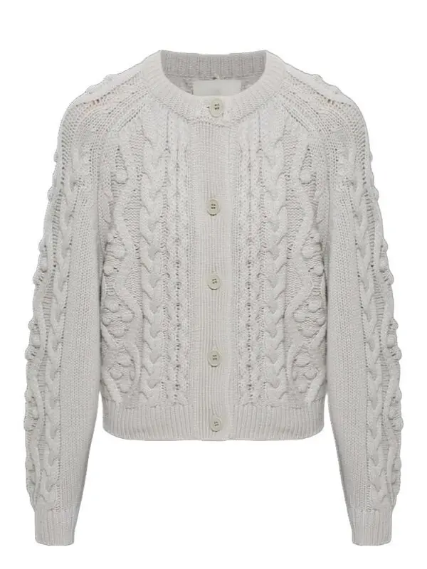 LISA YANG Winroe Cable-knit Cardigan - Grey