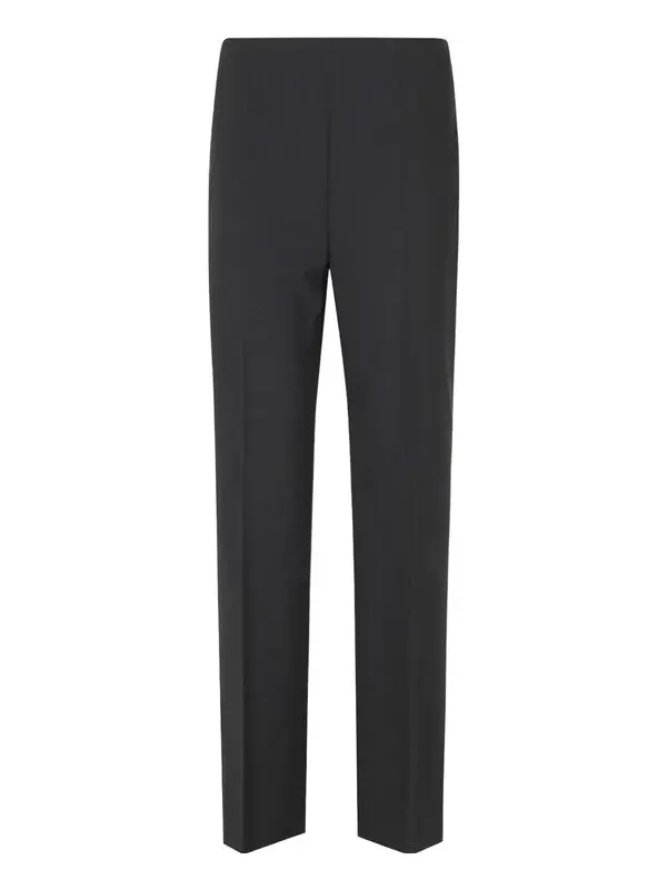 Alberta Ferretti Creased Casual Trousers - Black