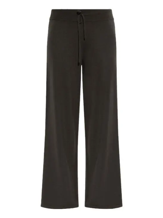 LISA YANG Sofi Drawstring Knitted Trousers - Brown
