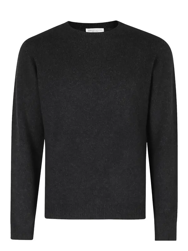ROBERTO COLLINA Crew Neck Knitted Pullover - Black