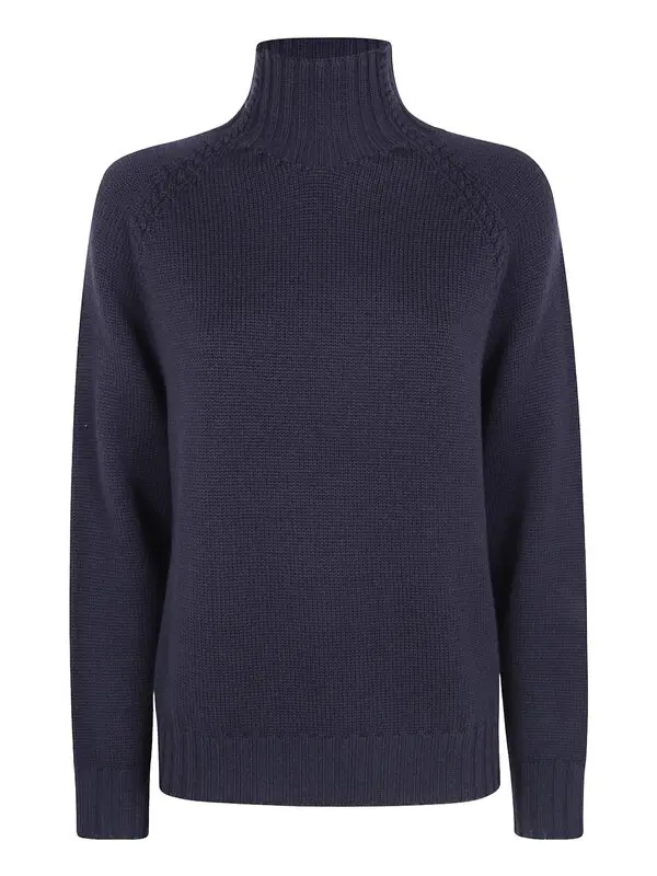 Rossopuro Long-sleeve High-neck Top - Black