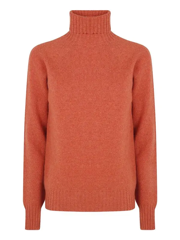 DRUMOHR Ribbed Turtleneck Knitted Sweater - Orange
