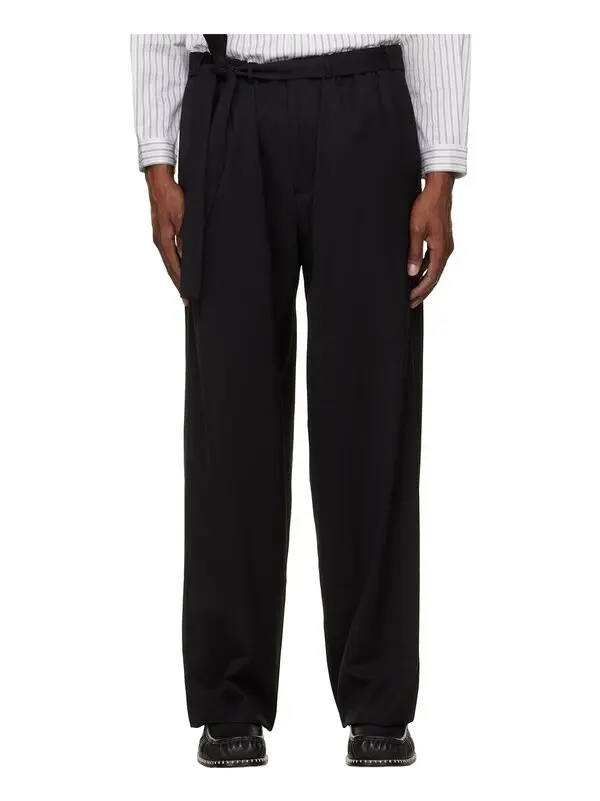 KIKO KOSTADINOV Drawstring Wide-leg Trousers - Black