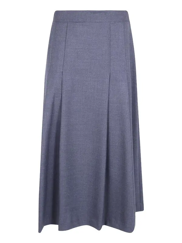 Antonelli Firenze Petrarca Pleated Maxi Skirt - Grey
