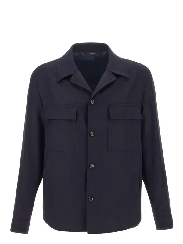 BRIGLIA 1949 John Shirt Collar Jacket - Dark Blue