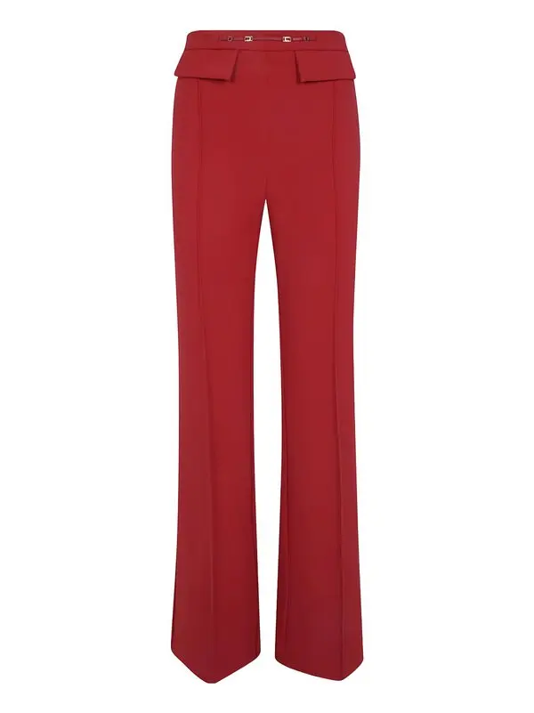 Elisabetta Franchi Pleated Trousers - Red
