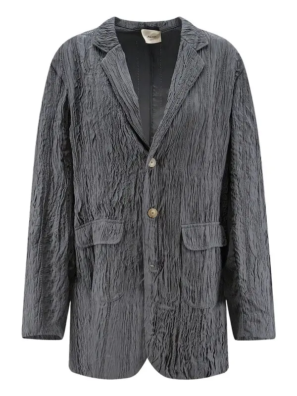 ALYSI Textured Single-breasted Blazer - Grey