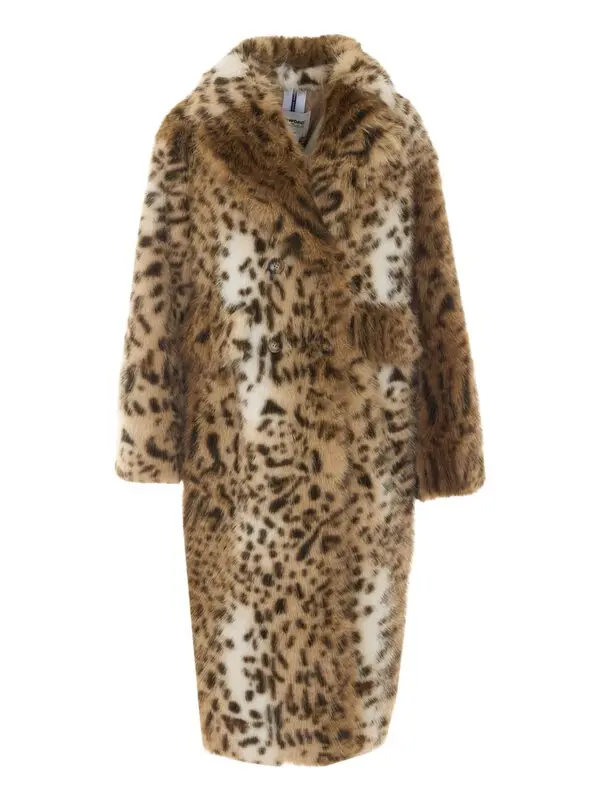 SWORD 6644 Faux Fur Animal Print Coat - No