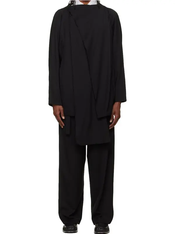 KIKO KOSTADINOV Draped-detail Blazer - Black