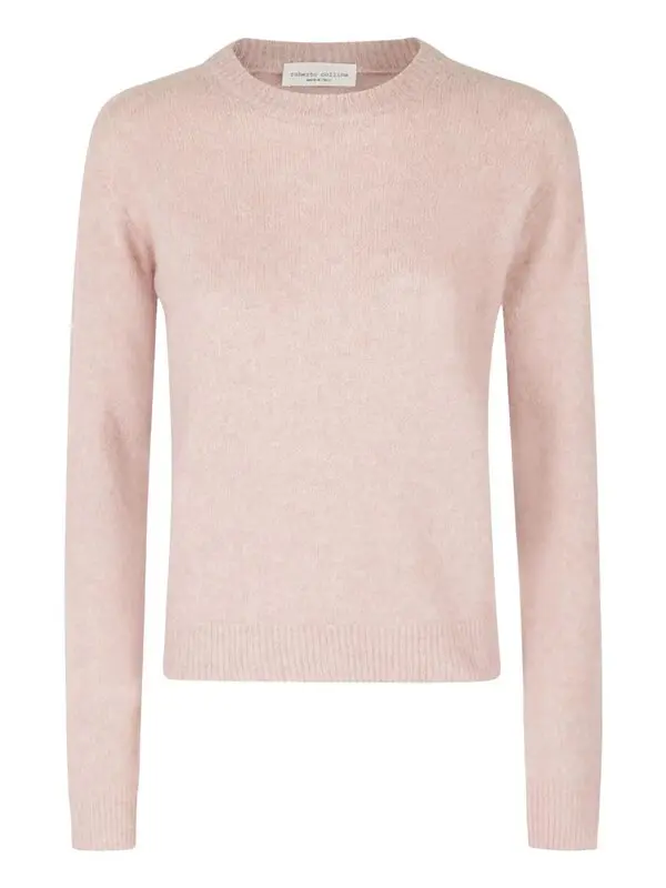 ROBERTO COLLINA Round Neck Knitted Pullover - Nude
