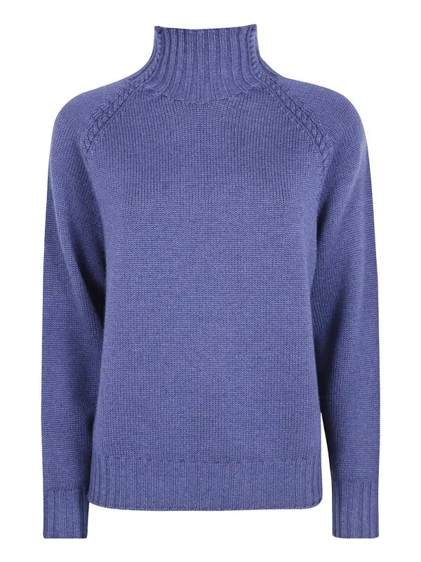 Rossopuro High-neck Long-sleeve Top - Blue