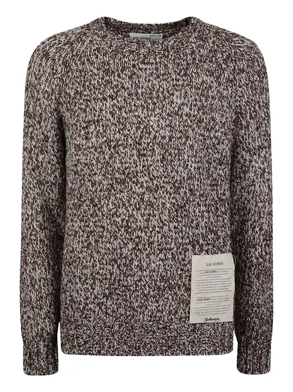 BALLANTYNE Raw Diamond Chunky-knit Sweater - Whitebrown