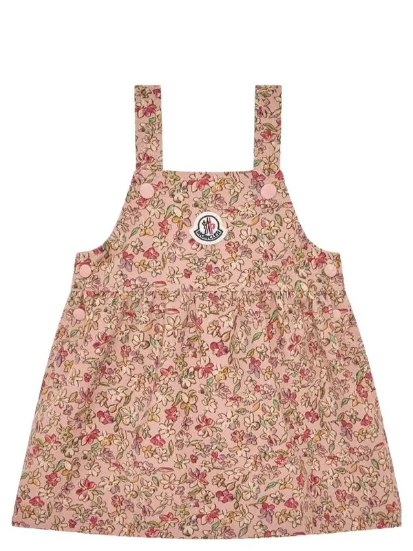 Moncler Printed Corduroy Pinafore Dress - Pink