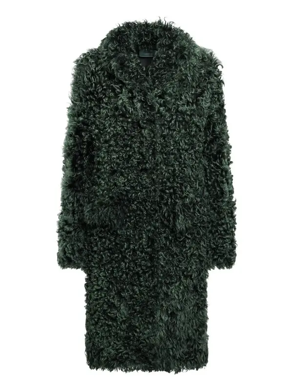 Prada Shearling Coat - Green