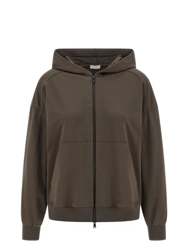 Brunello Cucinelli Monile Hoodie - Brown