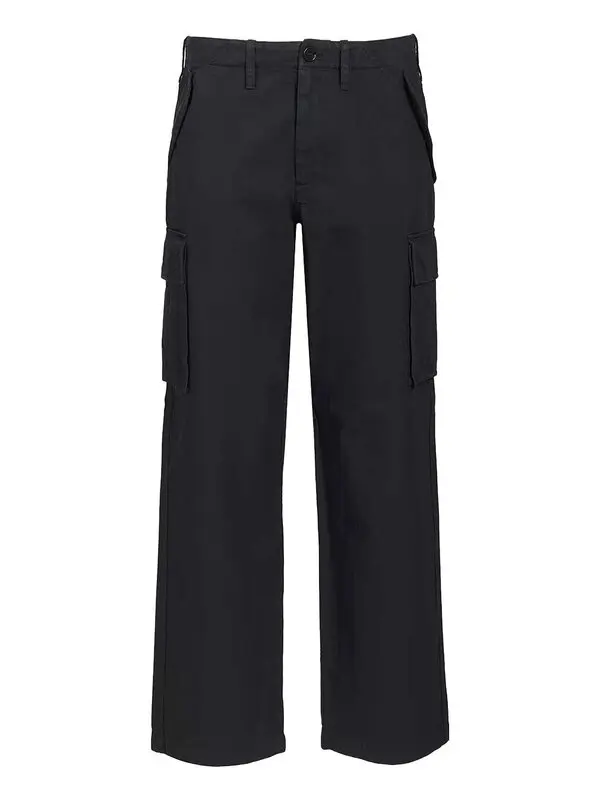 Burberry Cotton Twill Cargo Trousers - Blue