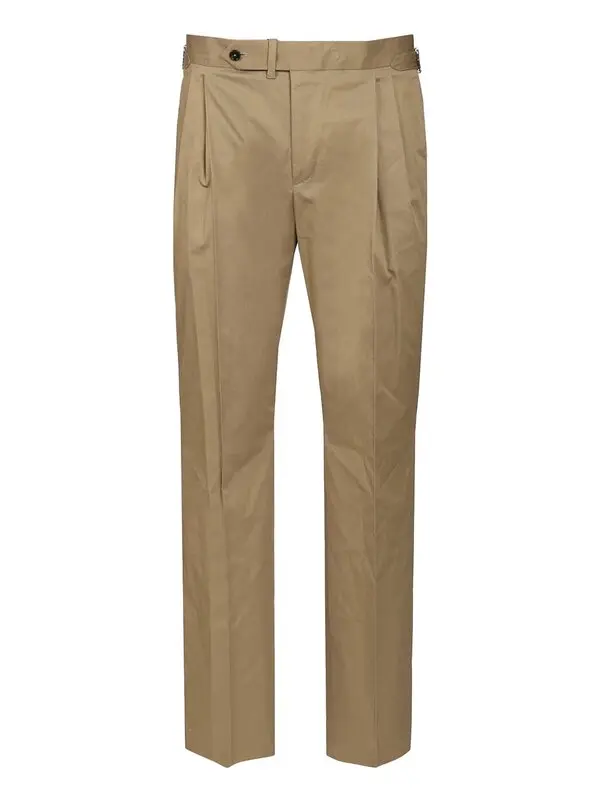 Dolce & Gabbana Stretch Gabardine Pleated Trousers - Green