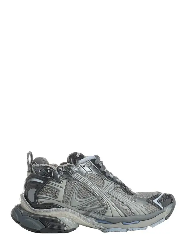 Balenciaga Runner Sneakers In Mesh And Nylon - Gray