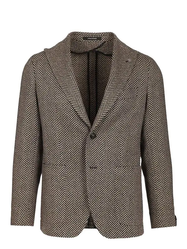 Tagliatore Blazer In Wool And Cashmere - Cream
