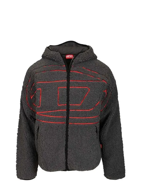 DIESEL® S-zat Teddy Hoodie - Black