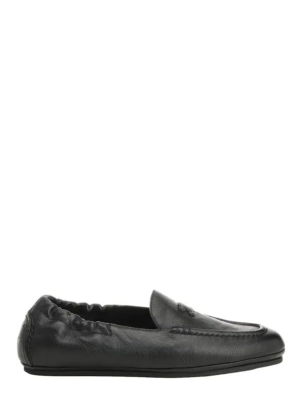 Celine Triomphe Loafers In Goatskin - Black