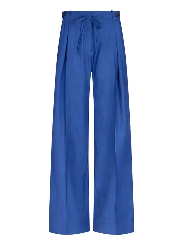 Serena Bute Wool Side Tab Jogger - Blue
